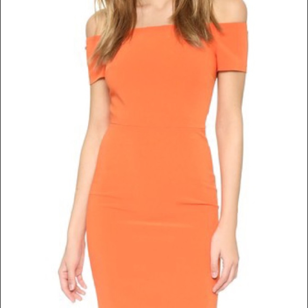 Alice + Olivia Aleah Ponte Orange Sheath Dress - Gem
